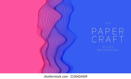 Violet Blue Paper Layers 3d Abstract Stock Vector (Royalty Free ...