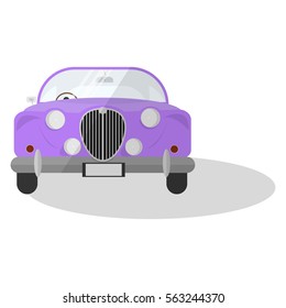 Violet Classic Car Isolated Stock Vector (Royalty Free) 563244370 ...