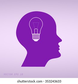 Violet Human Profile Picture Stock Vector (Royalty Free) 353243633 ...