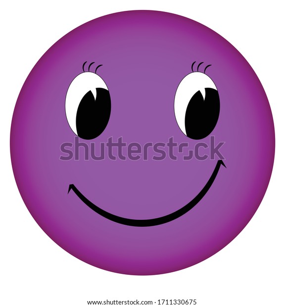 Violet Humour Icon White Background Vector Stock Vector (Royalty Free ...