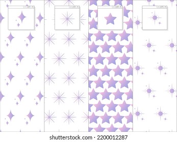 Violet Pattern Stars Background Cute Stock Vector (Royalty Free ...