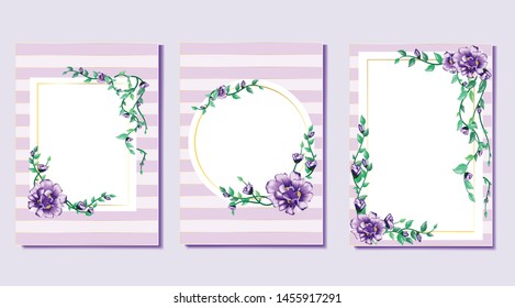 Birthday Wedding Invitation Cards Vector Design Stock Vector (Royalty ...