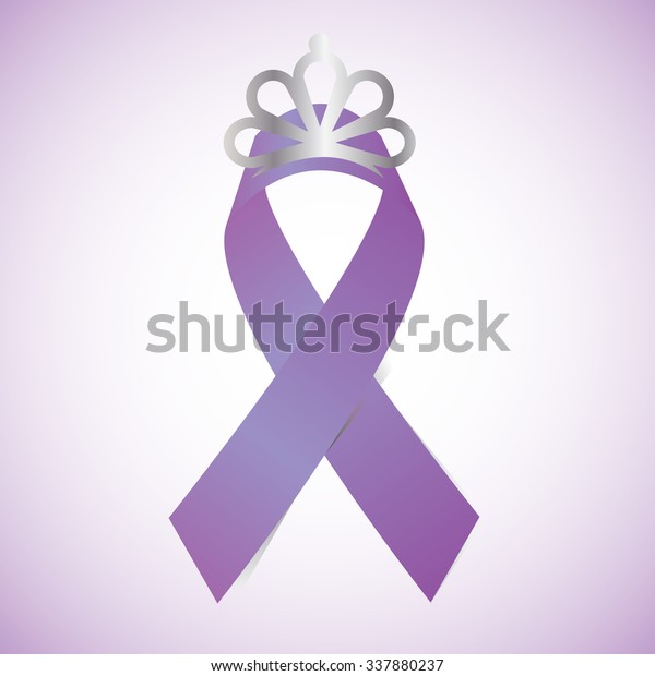 Violet Ribbon Queen Crown Vulva Cancer Stock Vector (Royalty Free ...