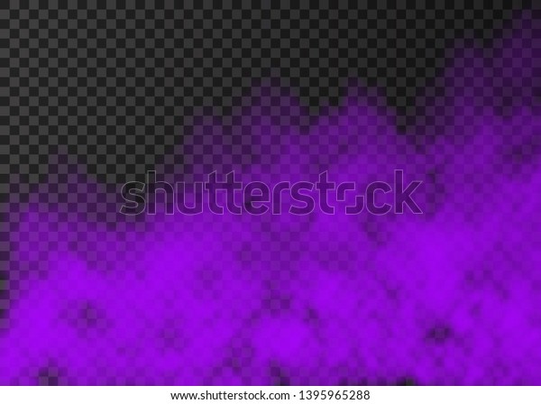 Violet Smoke Isolated On Transparent Background Stock Vector (Royalty ...