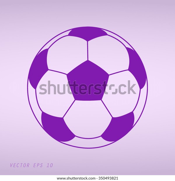Violet Vector Football Ball Stock Vector (Royalty Free) 350493821 ...