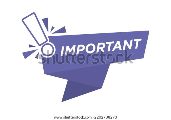 Violet Vector Illustration Banner Important Exclamation Stock Vector ...