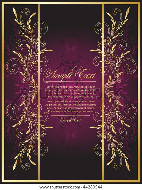 Violet Vintage Background Stock Vector (Royalty Free) 44280544 ...