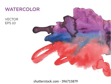 Violet Watercolor Background Vector Splash Stock Vector (Royalty Free ...