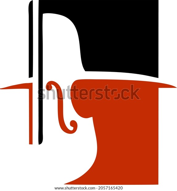 Violin Instrument Simple Logo Design Vector Stock Vector (Royalty Free ...