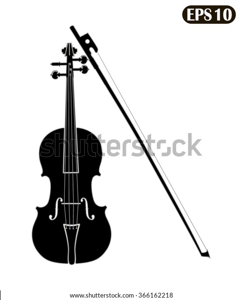 Violin Isolated On White Background Vector 库存矢量图（免版税）366162218 ...