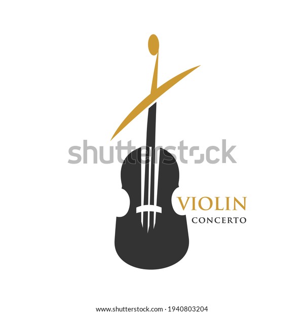 Violin Logo Violin Concerto Logo Symbol Stock Vector (Royalty Free ...