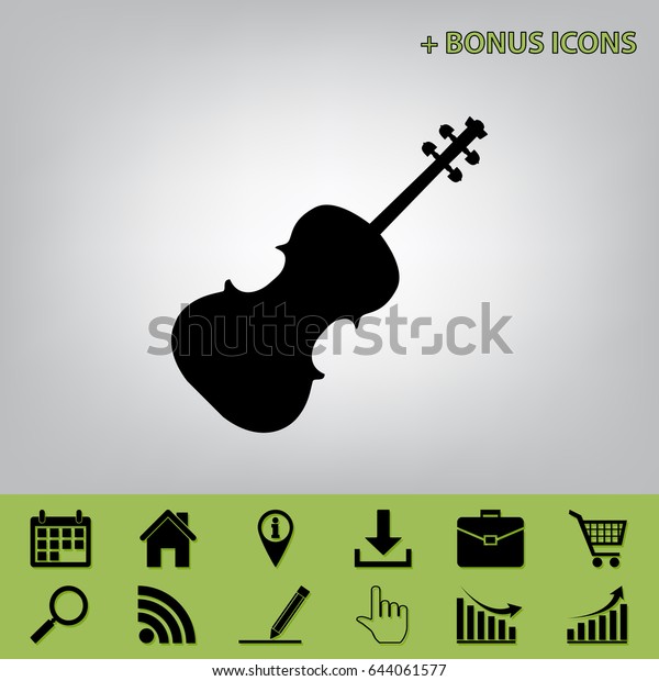 Violin Sign Illustration Vector Black Icon Stock Vector (Royalty Free ...
