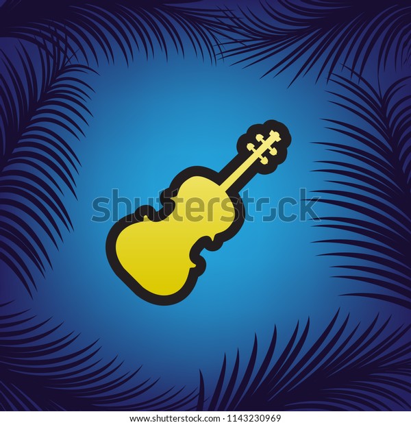 Violin Sign Illustration Vector Golden Icon Stock Vector (Royalty Free ...
