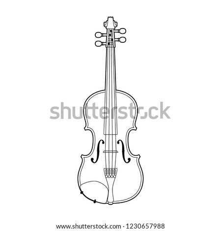 Violin Line Drawing | Free download on ClipArtMag