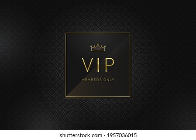 Vip Banner Design Template Square Badge Stock Vector (Royalty Free ...