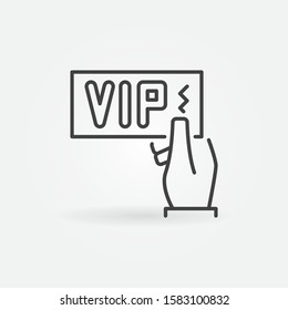 Vip Card Hand Vector Icon Sign Stock Vector (Royalty Free) 1583100832 ...