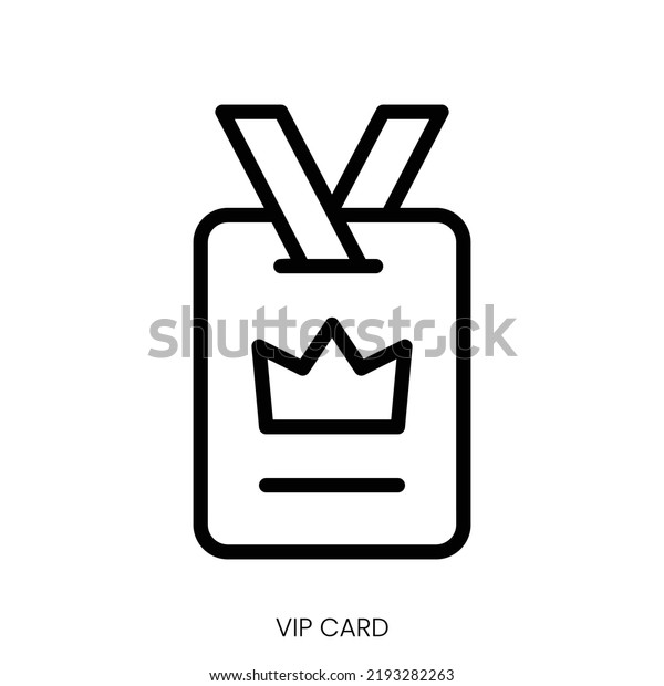 Vip Card Icon Line Art Style Stock Vector (Royalty Free) 2193282263 ...