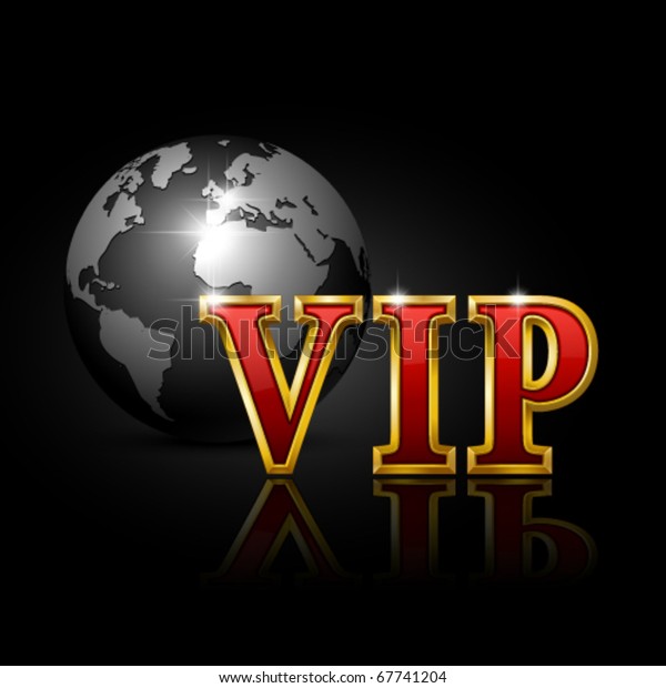Vip Gold Letters Globe Vector Illustration Stock Vector (Royalty Free ...