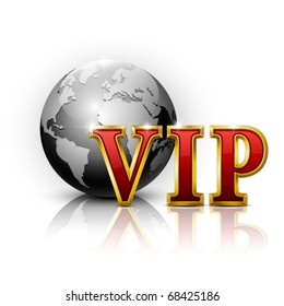 Vip Gold Letters Vector Illustration Stock Vector (Royalty Free ...