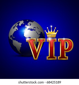 Vip Gold Letters Vector Illustration Stock Vector (Royalty Free ...