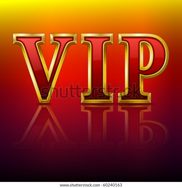 Vip Gold Letters Vector Illustration Stock Vector (Royalty Free ...
