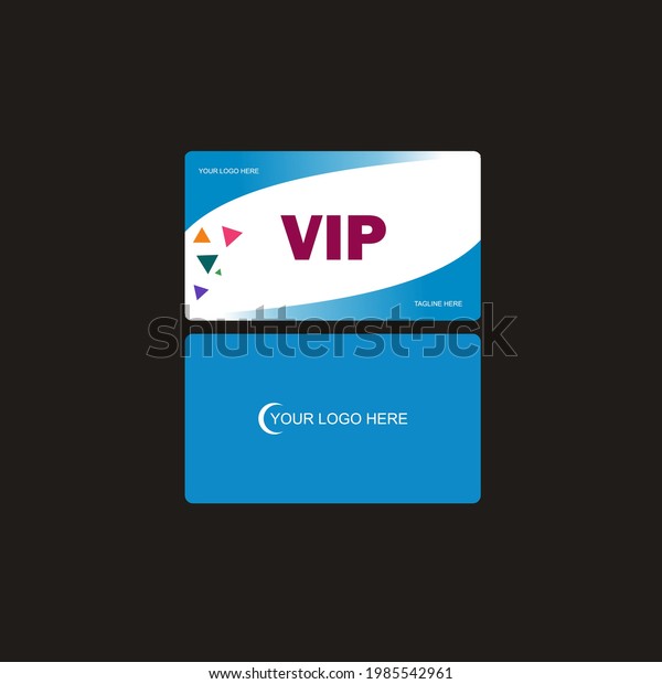 Vip Id Card Vector Design Template Stock Vector (Royalty Free ...