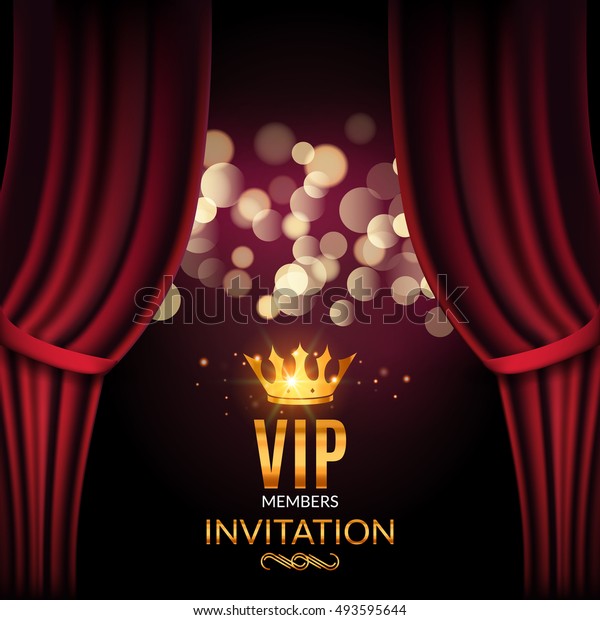 Vip Invitation Luxury Poster Design Golden Stock Vector (Royalty Free ...