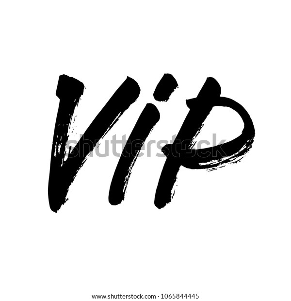 Vip Letters Abbreviation Simple Black Silhouette Stock Vector (Royalty ...