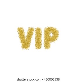 Vip Letters Gold Glitter Vector Illustration Stock Vector (Royalty Free ...