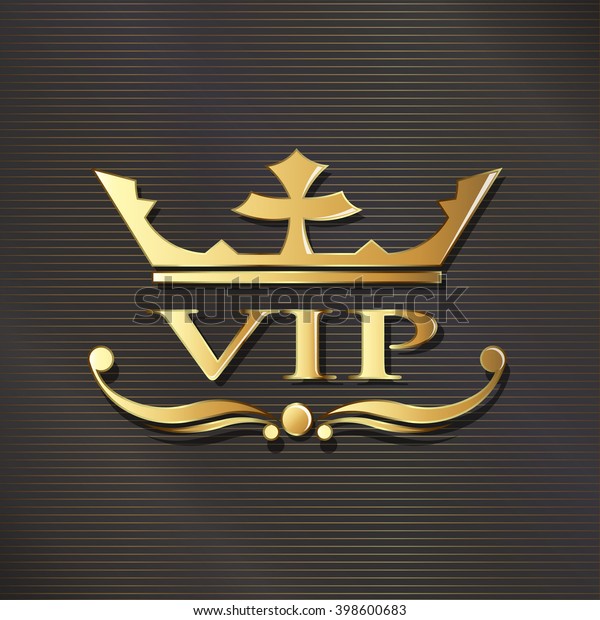 Vip Logo Golden Luxury Background Vector Stock Vector (Royalty Free ...