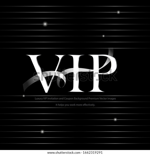 Vip Logo Written On Black Background Stock Vector (Royalty Free ...