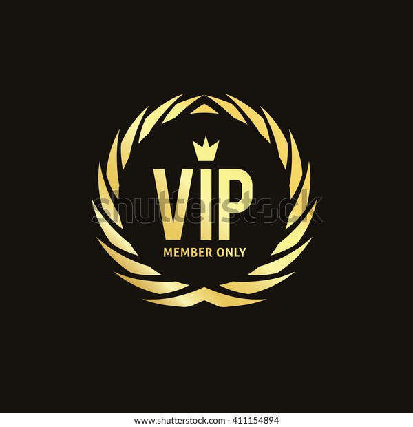 Vip Luxury Logo Template Stock Vector (Royalty Free) 411154894