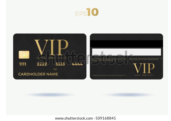 Vip Member Card Set Vector Design Stock Vector (Royalty Free) 509168845