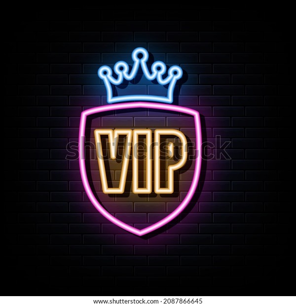 Vip Neon Sign Neon Style Stock Vector (Royalty Free) 2087866645 ...