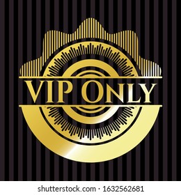 Vip Only Golden Emblem Vector Illustration Stock Vector (Royalty Free ...