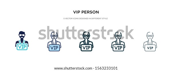 Vip Person Icon Different Style Vector Stock Vector (Royalty Free ...