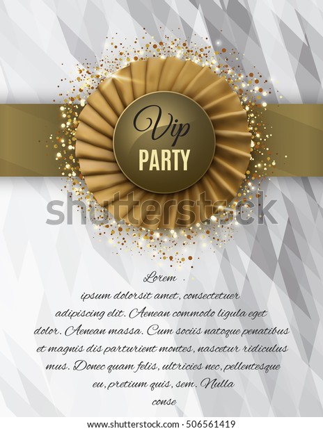 Vip Satin Rosette Sparkling Dots: vector de stock (libre de regalías ...
