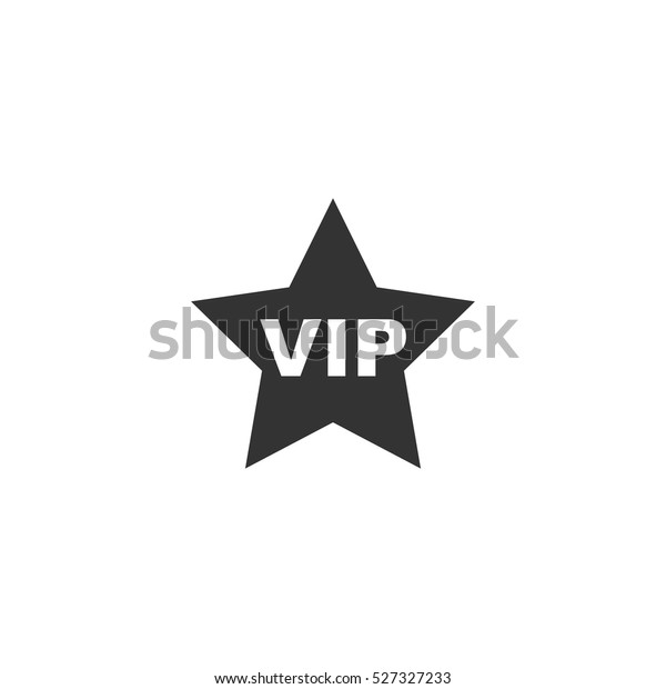 Vip Star Icon Flat Illustration Isolated Stock Vector (Royalty Free ...