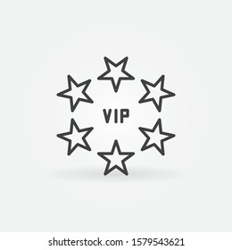 Vip Vector Minimal Icon Logo Thin Stock Vector (Royalty Free ...