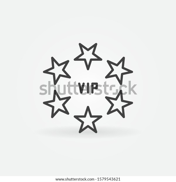 Vip Vector Minimal Icon Logo Thin Stock Vector (Royalty Free ...
