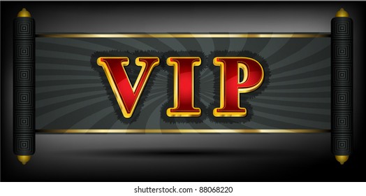 Vip Write Red Golden Font Stock Vector (Royalty Free) 88068220 ...