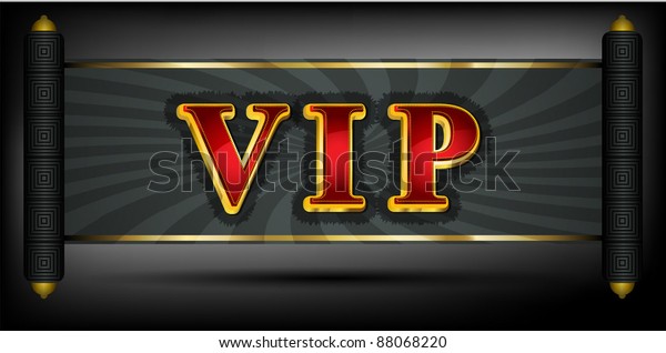Vip Write Red Golden Font Stock Vector (Royalty Free) 88068220 ...
