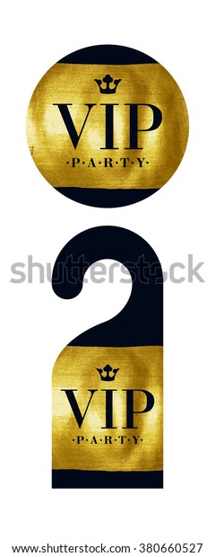 Vip Zone Members Premium Warning Hanger Stock Vector (Royalty Free ...
