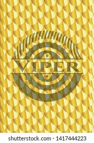 Viper Gold Emblem Scales Pattern Vector Stock Vector (Royalty Free ...