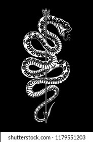 Viper Snake Arrow Hand Drawn Vector Stock Vector (Royalty Free) 1179551200