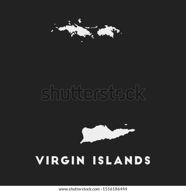 Virgin Islands Icon Island Map On: vector de stock (libre de regalías ...