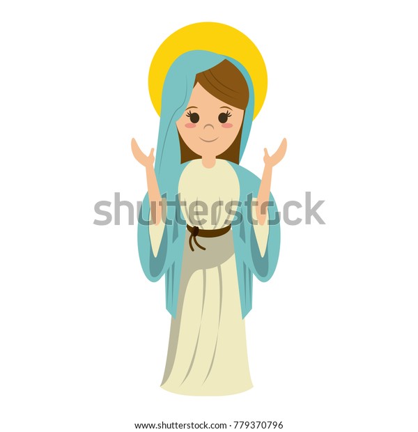 Virgin Mary Cartoon Stock Vector (Royalty Free) 779370796
