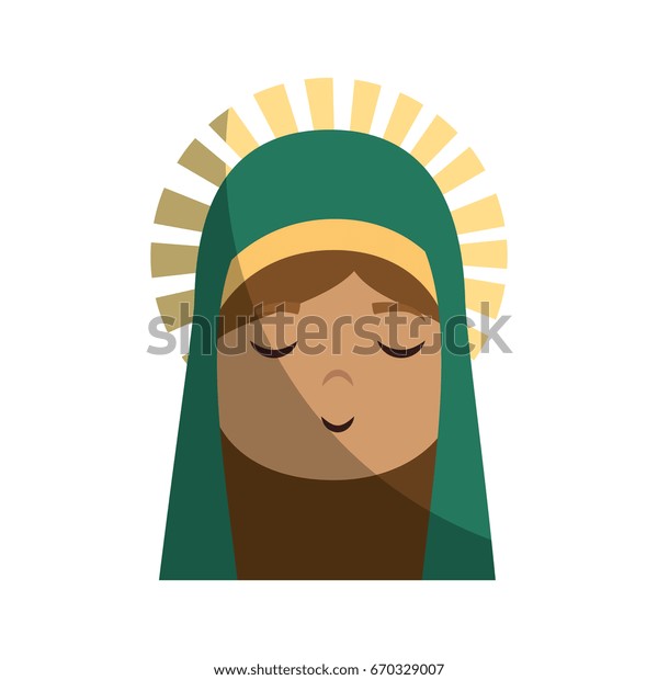 Virgin Mary Icon Stock Vector (Royalty Free) 670329007 | Shutterstock