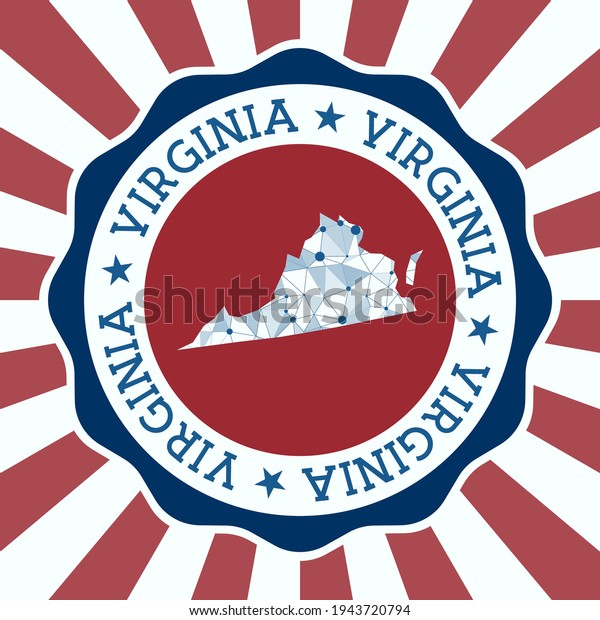 Virginia Badge Round Logo Us State Stock Vector (Royalty Free ...
