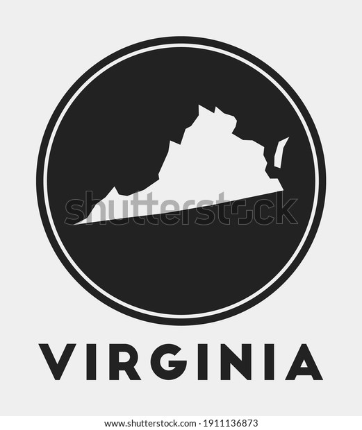 Virginia Icon Round Logo Us State Stock Vector (Royalty Free ...